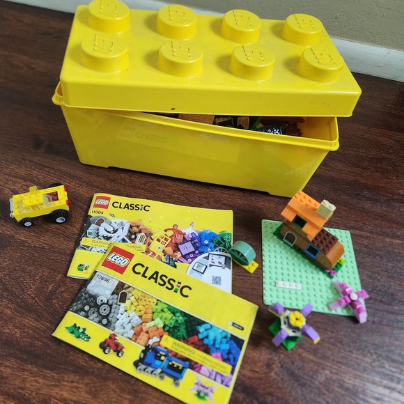 Lego | Toys | 25 Lbs Of Legos Inside Lego Yellow Brick Storage Box ...